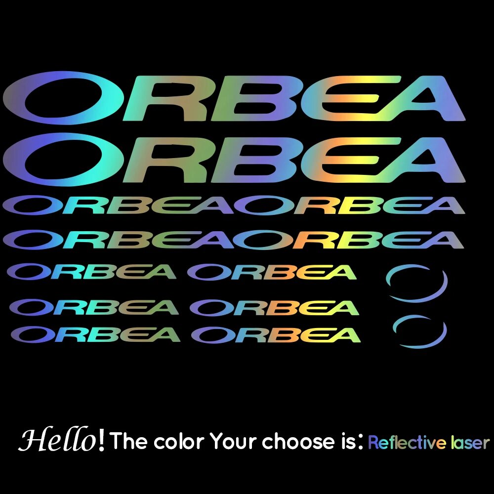 Orbea_ милые светоотражающие наклейки для шоссейного велосипеда, наклейка для горного велосипеда, MTB велосипедные колеса, защитные детали, L 30X18cm, Reflective Laser