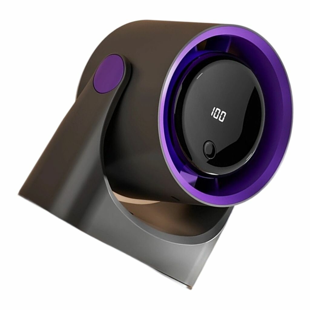 Небольшая вентиляторная турбина мощный электрический вентилятор с цифровым дисплеем на стене-кремово-белый