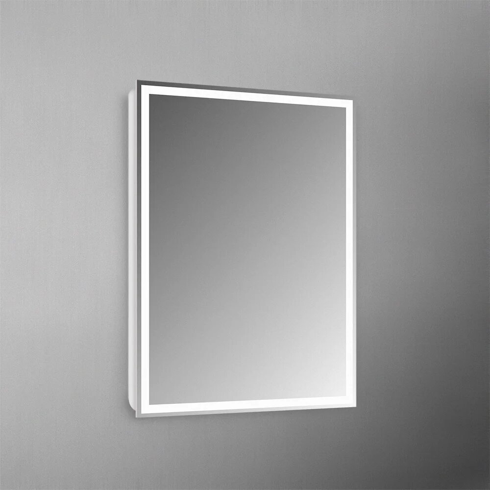 Зеркало BelBagno SPC-GRT-600-800-LED-BTN со светодиодной подсветкой, 80 см, зеркало настенное в ванную, итальянское
