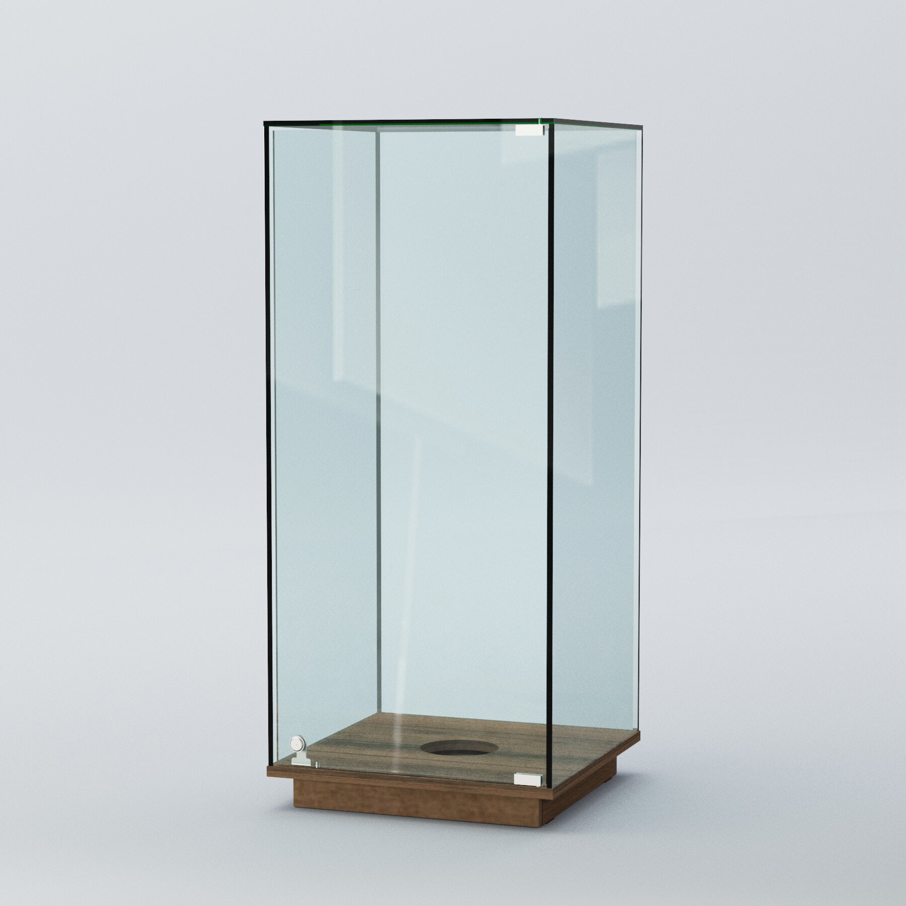 Витрина для музеев "Коллекция" №13 под вазу, Орех. Производство товара - компания ТОБ.