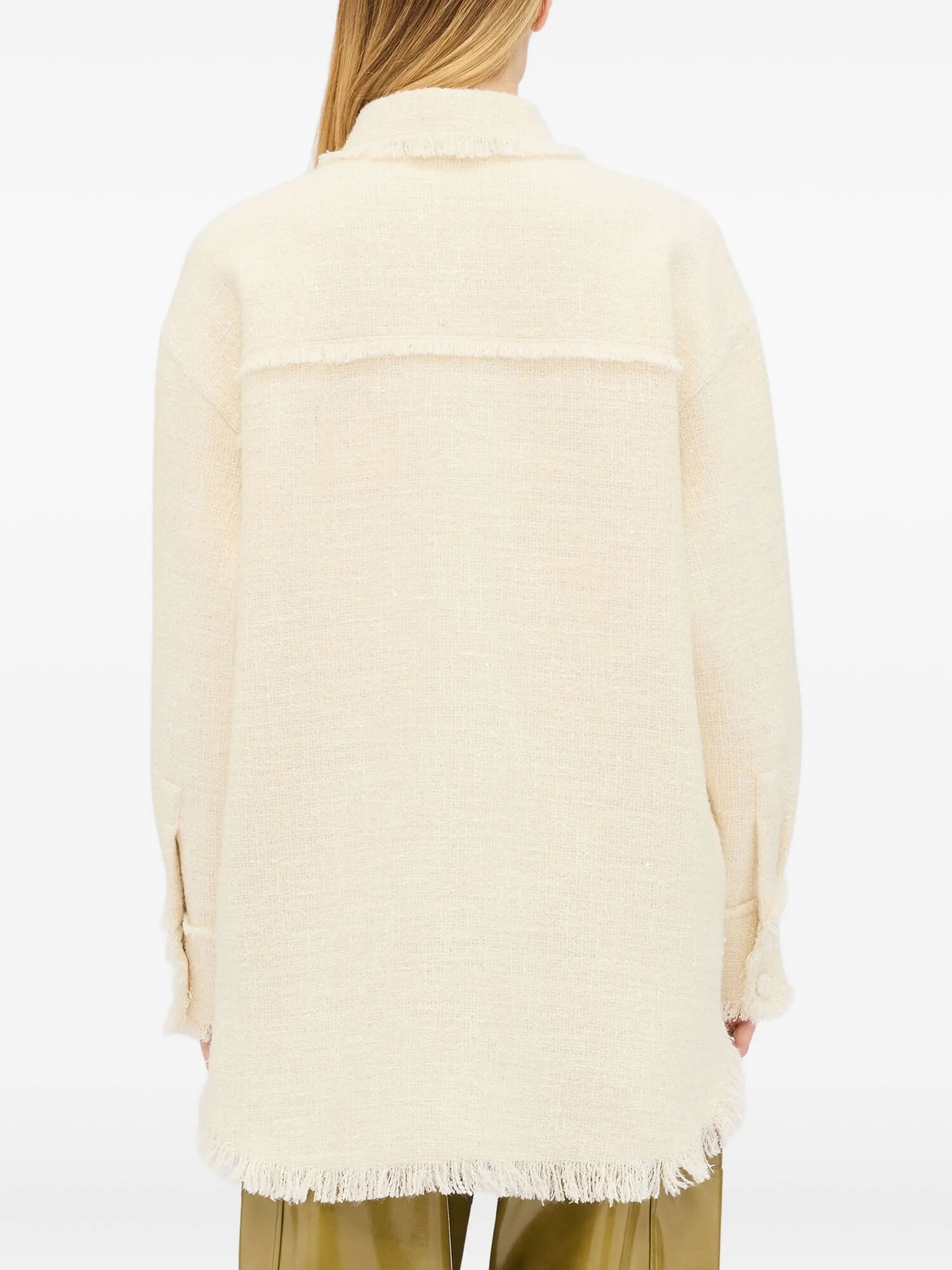 Рубашка MSGM Frayed-edge shirt, размер 40 — фото 1