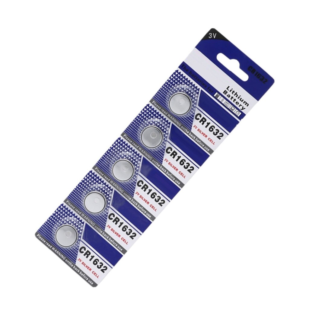 5 шт. долговечных кнопочных батареек CR1632, монетных батареек для классного кабинета