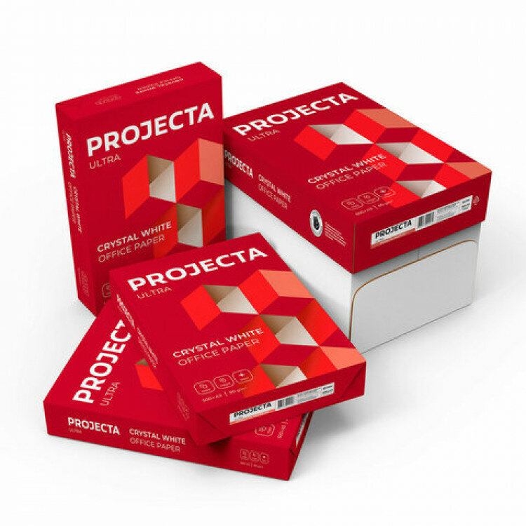 Бумага офисная большого формата (297х420), А3, 80 г/м2, 500 л, марка А, PROJECTA ULTRA, 162% (CIE)
