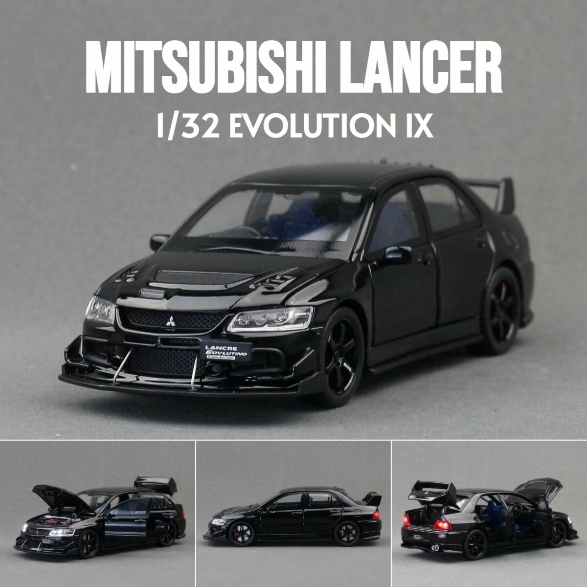 JDM DIECAST CAR 1/32 Коллекционная металлическая машина Mitsubishi Lancer Evolution EVO IX Final Edition Игрушечная машина