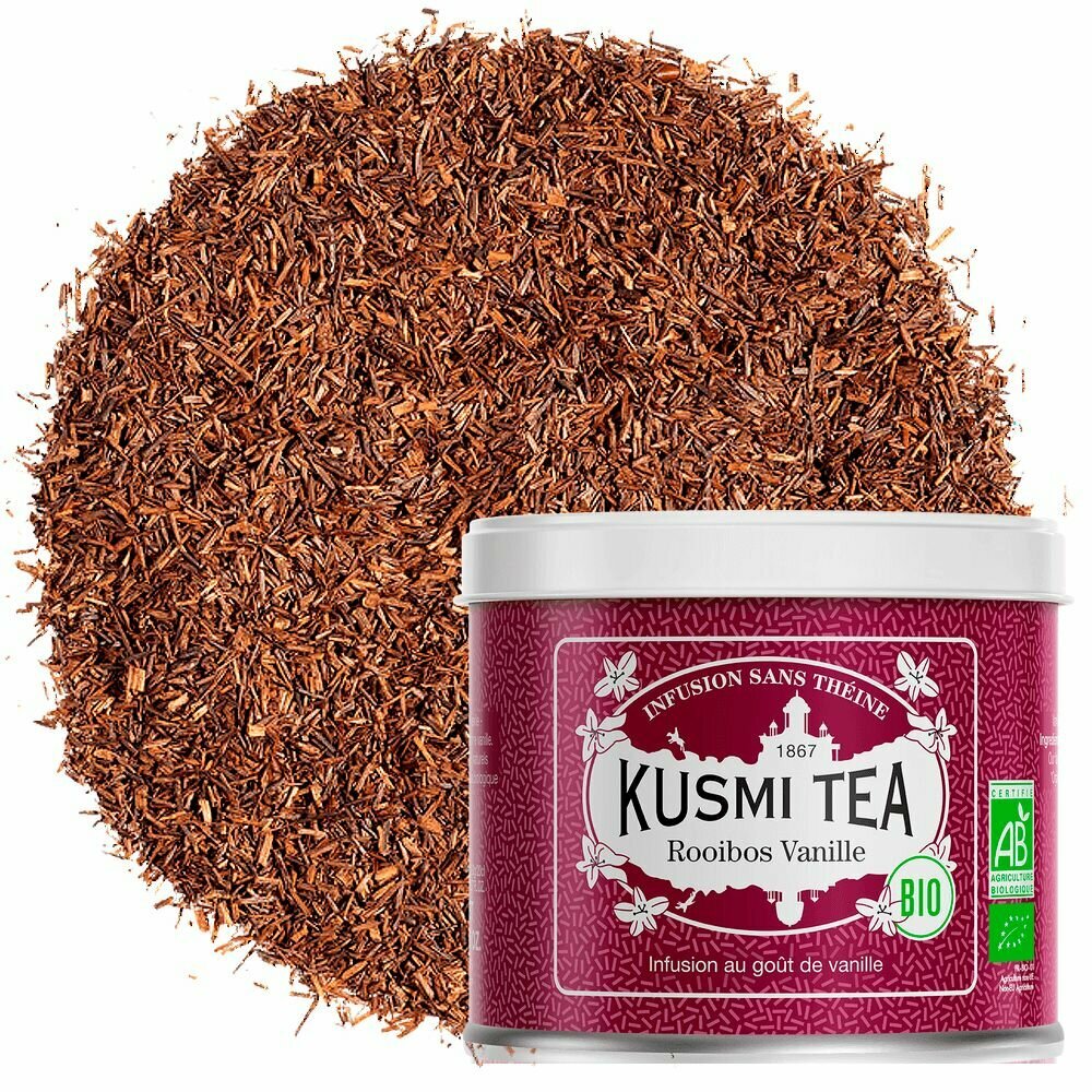 Красный чай Ройбуш с ванилью без теина ROOIBOS VANILLE ORGANIC KUSMI TEA