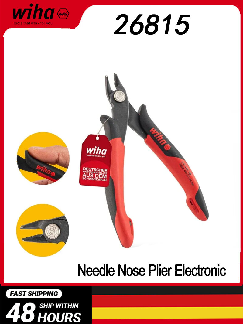 Wiha, прецизионные кусачки, с короткой и узкой головкой, подходят для захвата мелких деталей 26815