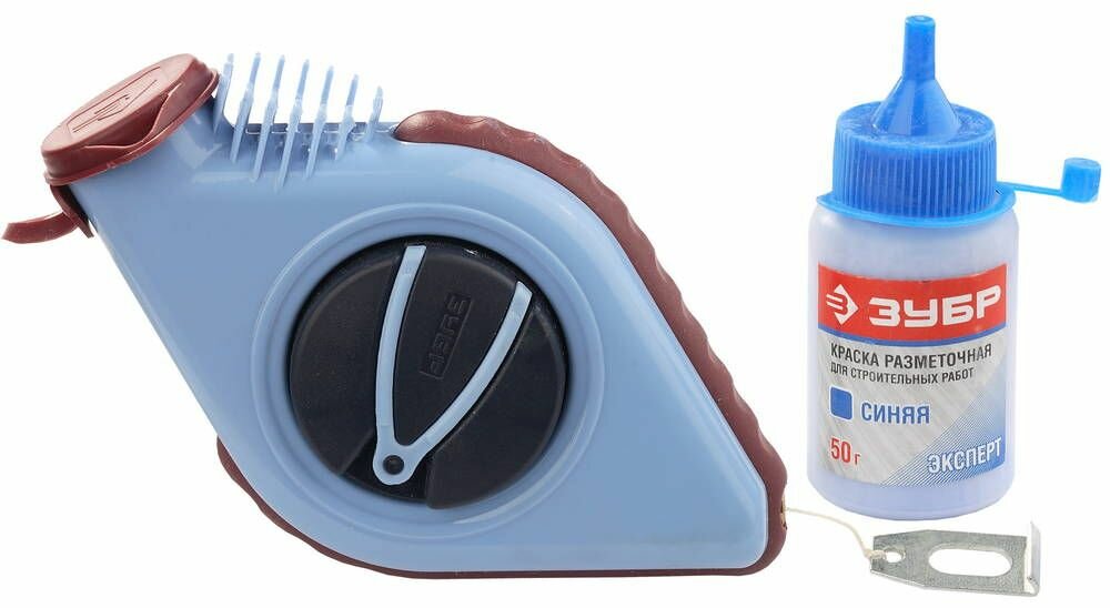 Нить разметочная ЗУБР длина 30 м, 110 г, синяя краска 50 г
