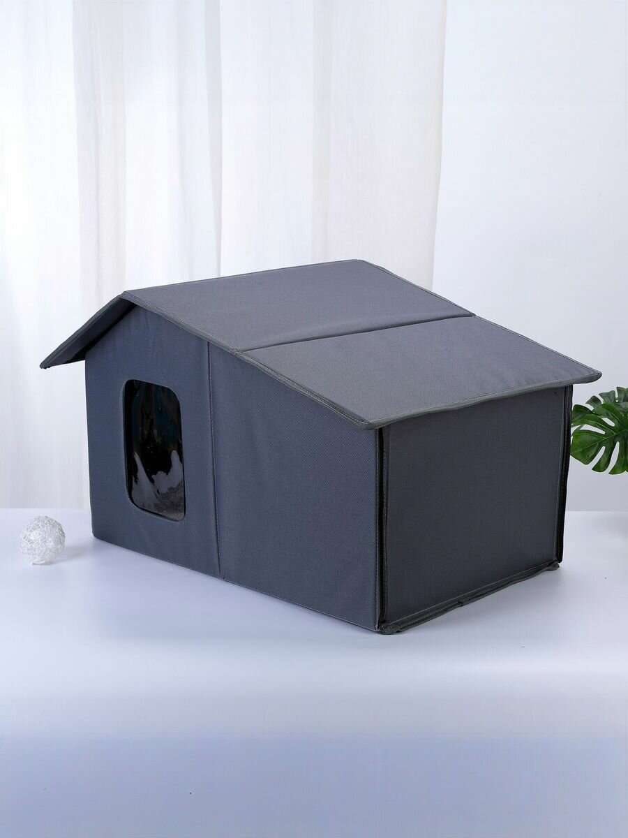 Будка для кошек уличная утепленная зимняя, конура для кошек уличная