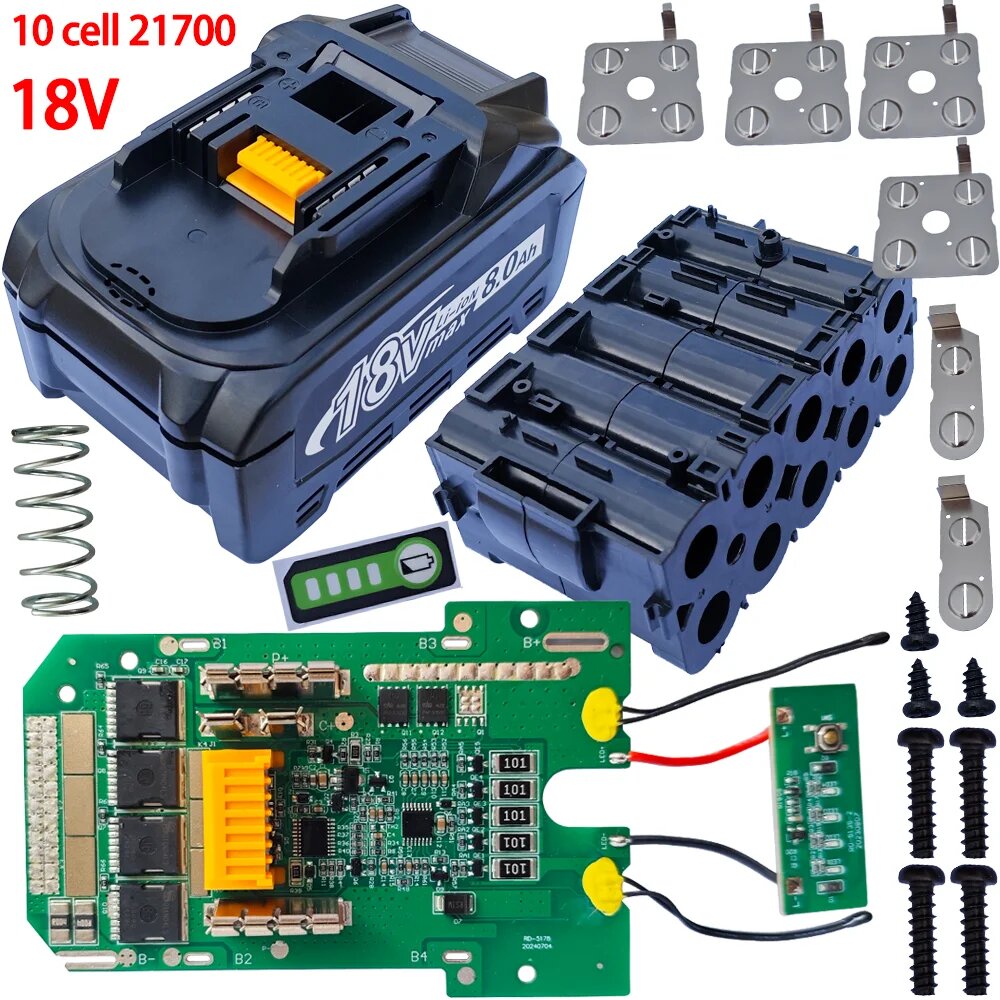 Корпус для аккумулятора Makita 18V 10 x 21700, 8Ah sticker