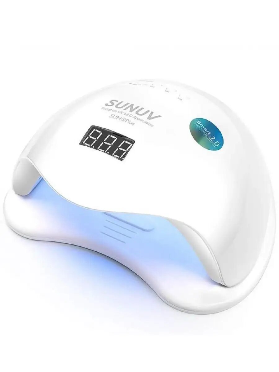 Лампа для маникюра SUN 5plus, гибридная, пластик, съемное дно, срок службы до 50000 ч