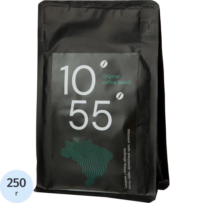 Кофе в зёрнах Деловой стандарт 10/55 Original coffee blend арабика 100% 250 г (пакет)