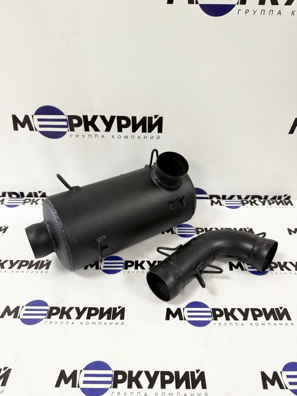 Глушитель и патрубок для снегохода Буран (нового образца)