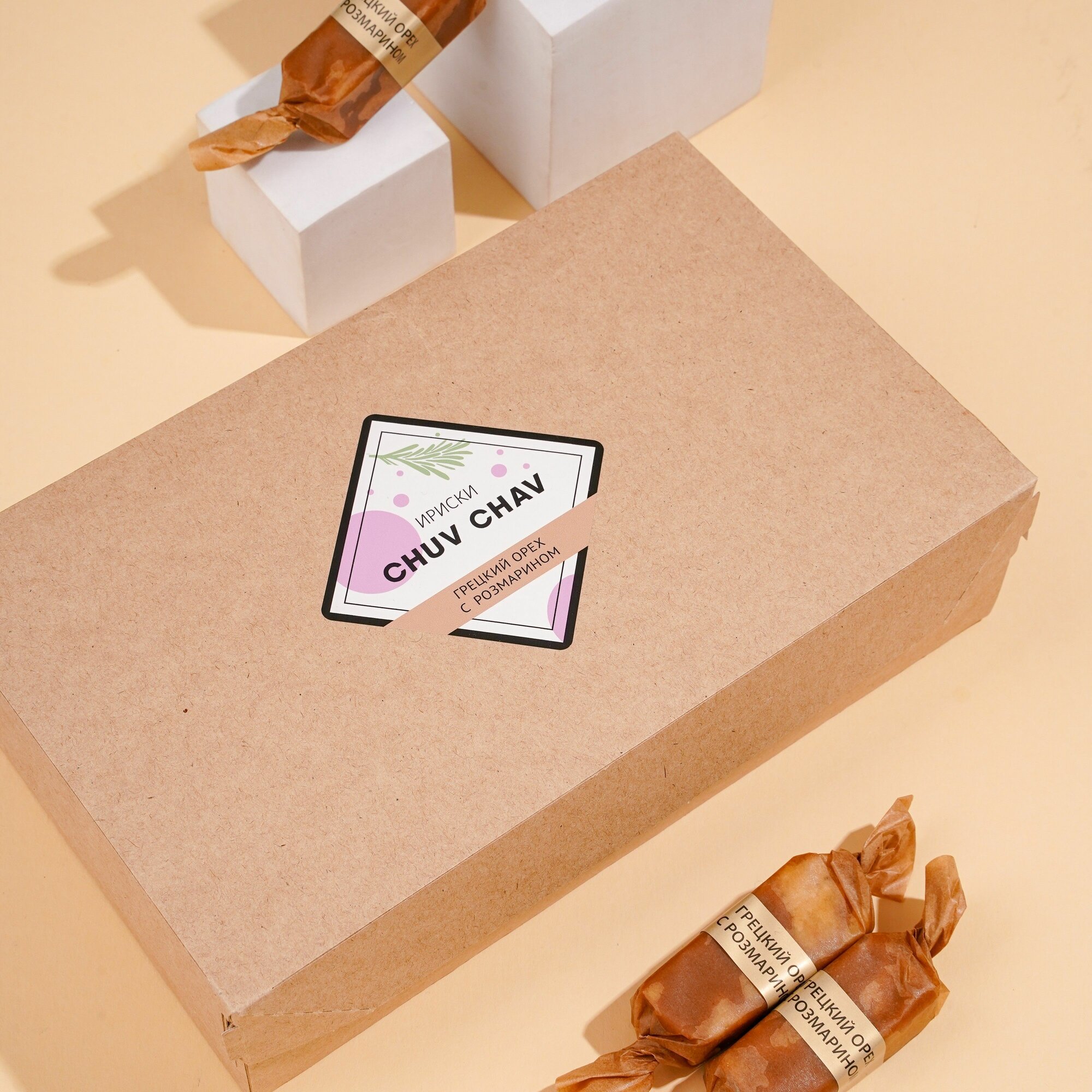 Ириски Чув-Чав грецкий орех с розмарином, набор из 30 конфет