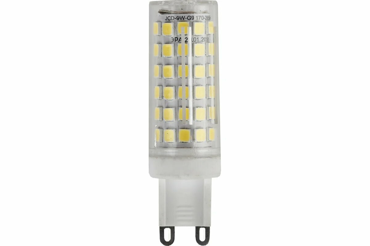 Лампа ЭРА LED JCD-9W-CER-827-G9 (диод, капсула, 9Вт, тепл, G9)
