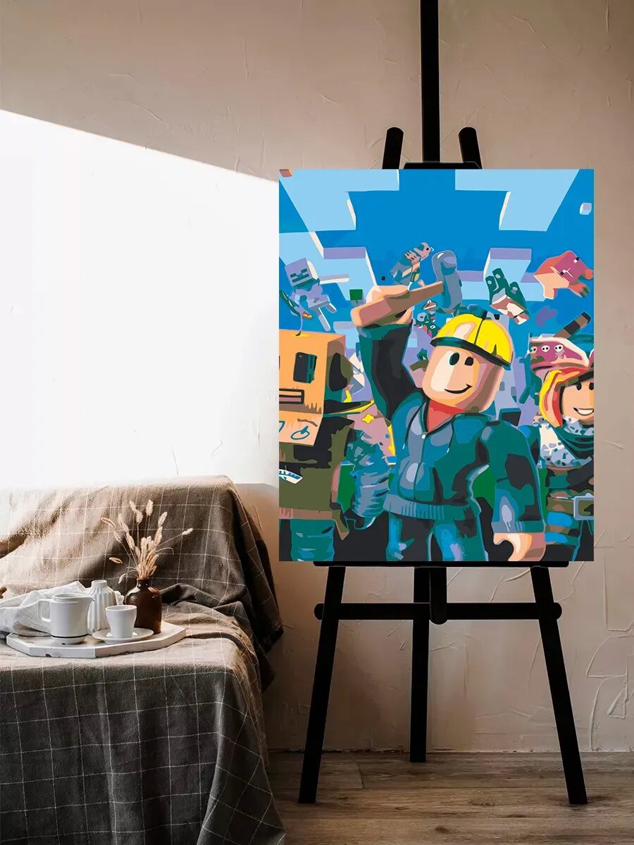 Картина по номерам Roblox Онлайн-Игра Роблокс Видеоигра