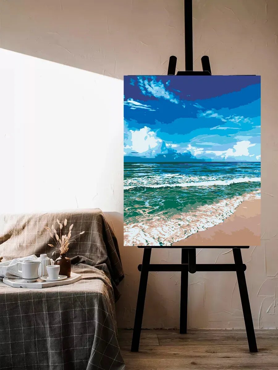 Картина по номерам Пейзаж Море Вода Пляж Песок