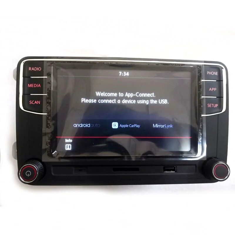 Автомагнитола RCD330 RCD330G Plus, обновленная Кнопка Carplay на Android, с адаптером, английский язык, для Passat B6, GOLF MK5, MK6