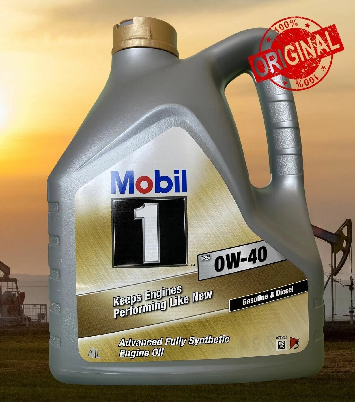 Синтетическое моторное масло MOBIL 1 FS 0W-40, 4 литра, 1 шт