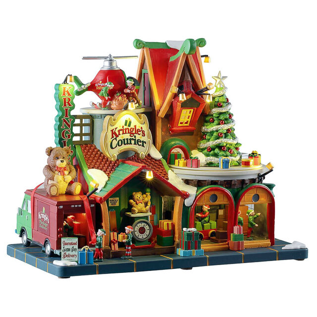 Композиция Транспортная Компания Kringles Courier 28*22 см, движение, музыка, Lemax, 55325-lemax