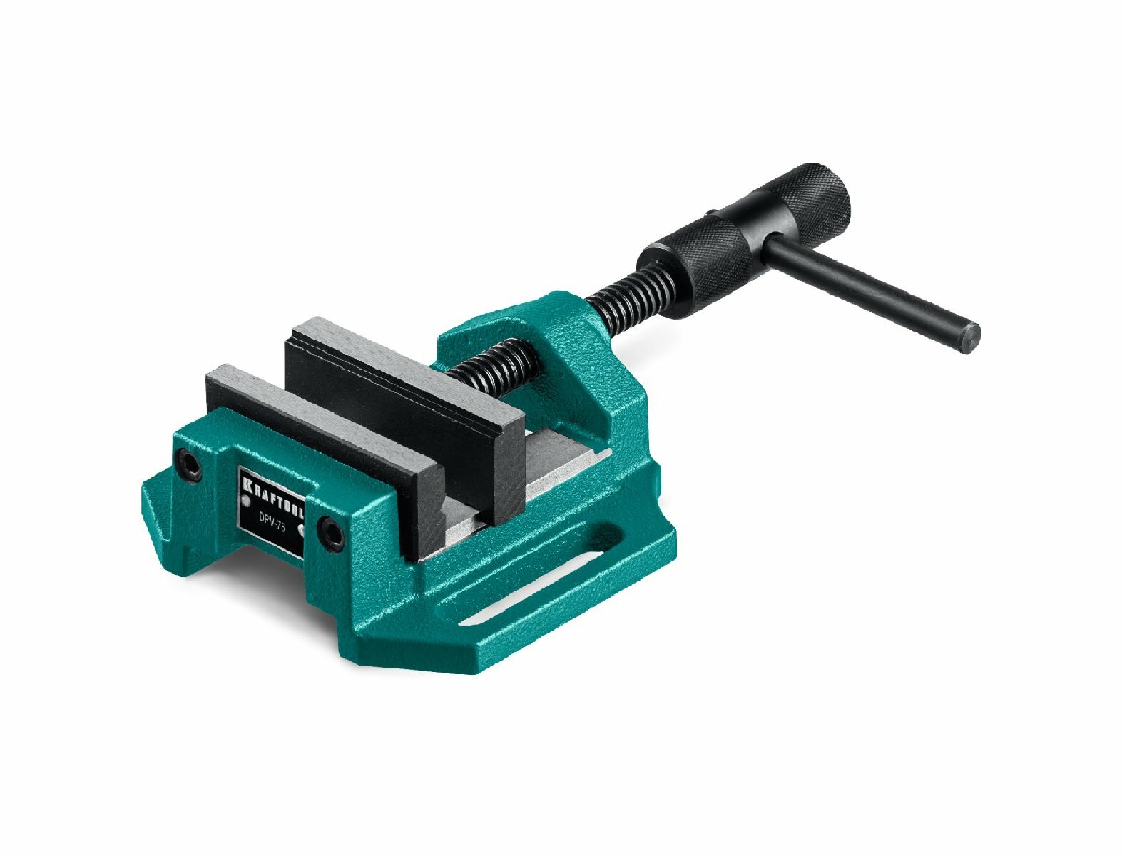 Сверлильные тиски KRAFTOOL 75 мм станочные чугунные с губками 75 мм расход 55 мм