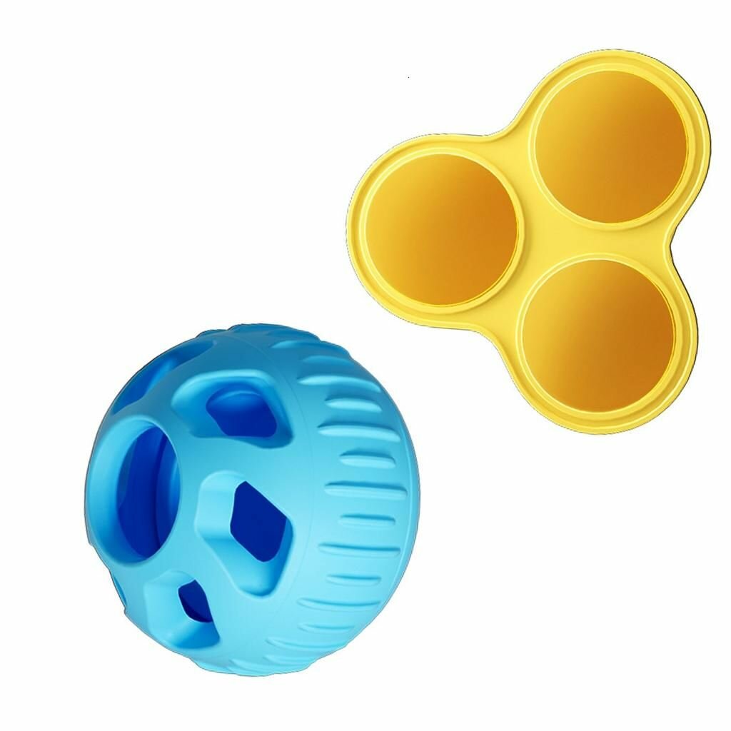 Игрушка для животных, Силиконовый шарик для кормления домашних животных-синий