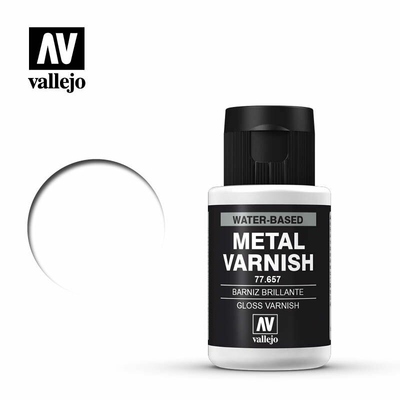 Глянцевый лак-металлик Vallejo серии Metal Color - Gloss Metal Varnish (32 мл)