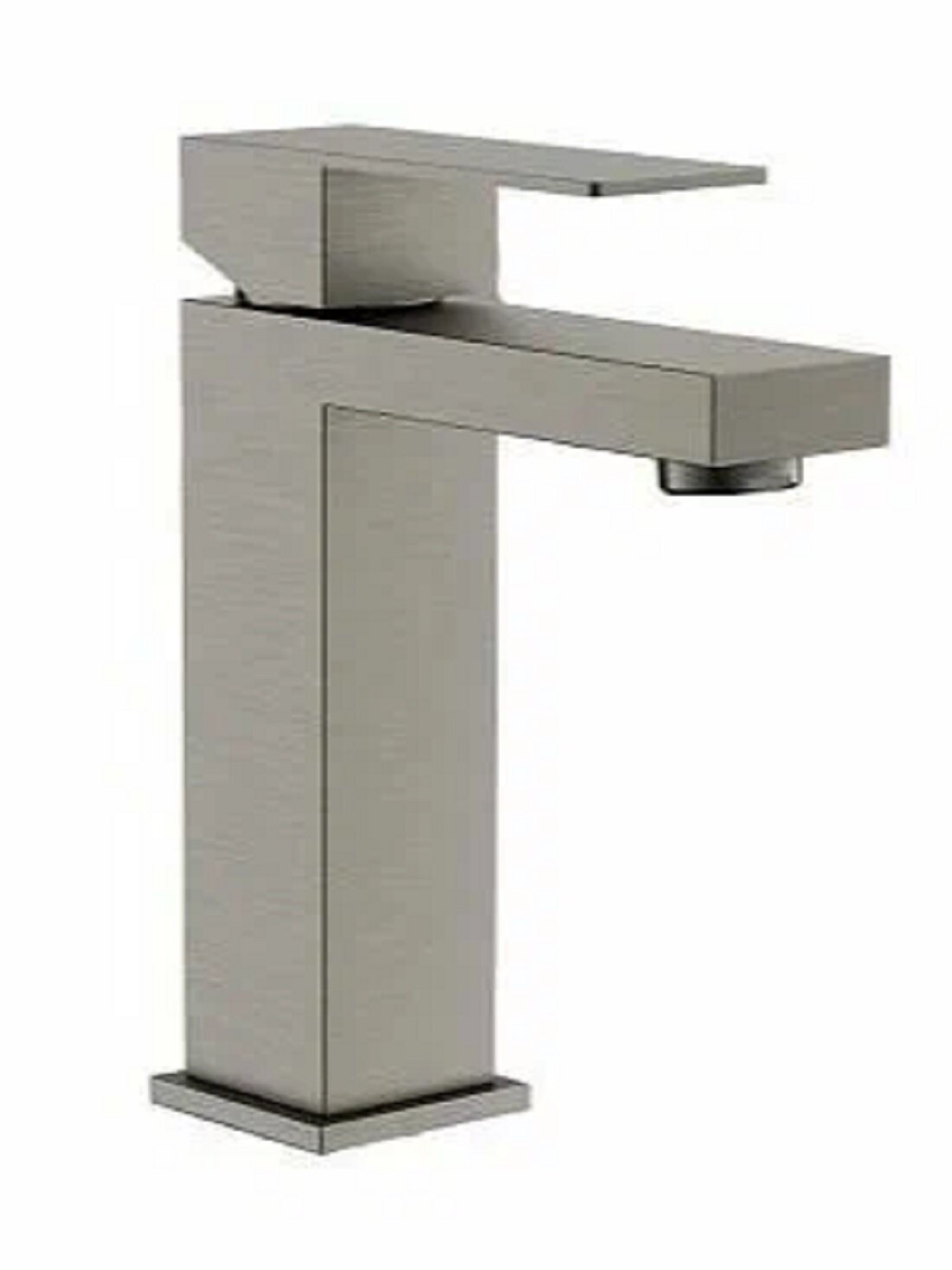 Смеситель BELZ B10817-1 для раковины, латунь, встраиваемый, рычажный, серый металлик