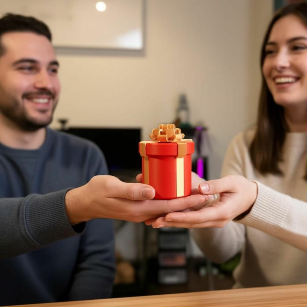 Подарочная коробка с винтами в виде матрешки