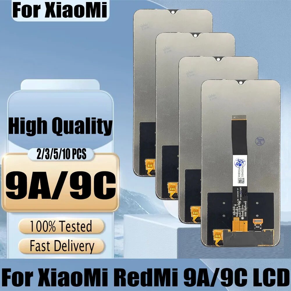 2/3/5/10 шт, высококачественный ЖК-дисплей для Xiaomi Redmi 9A 9C, дигитайзер 3 PCS 9C With Frame