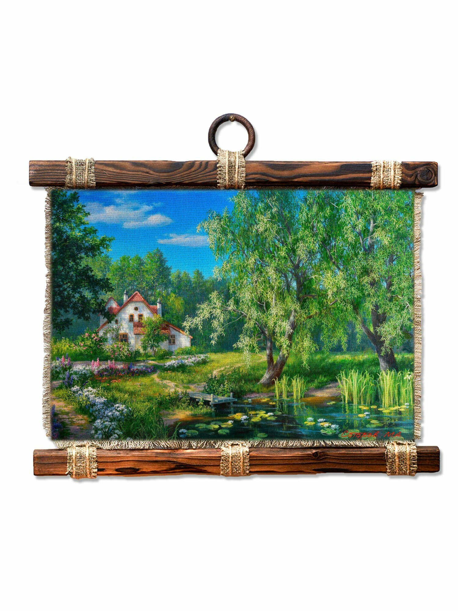 Панно ручной работы Универсальный свиток горизонтальное Поленово М. Сатаров