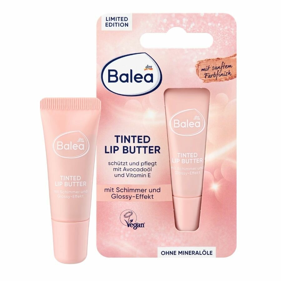 Бальзам для губ Balea - Tinted Lip Butter, нюдовый, 10 мл, 1 шт