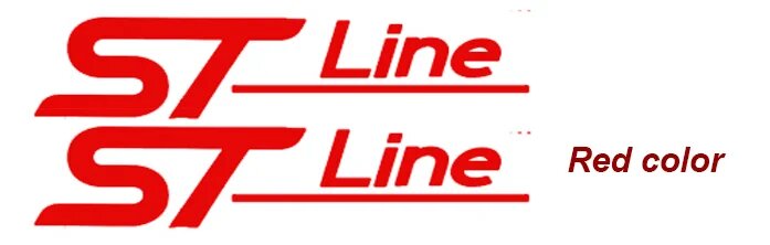 2 шт. ST STLINE наклейка на кузов автомобиля для Ford Fiesta Mondeo Fusion Escape Edge ST line red