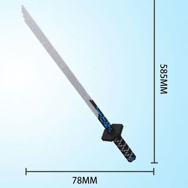 Строительные блоки в виде самурайского меча, меч ниндзя, самурайский меч, японская аниме-бабочка, строительные блоки в виде меча Нитирина, детские игрушки, игрушки для взрослых