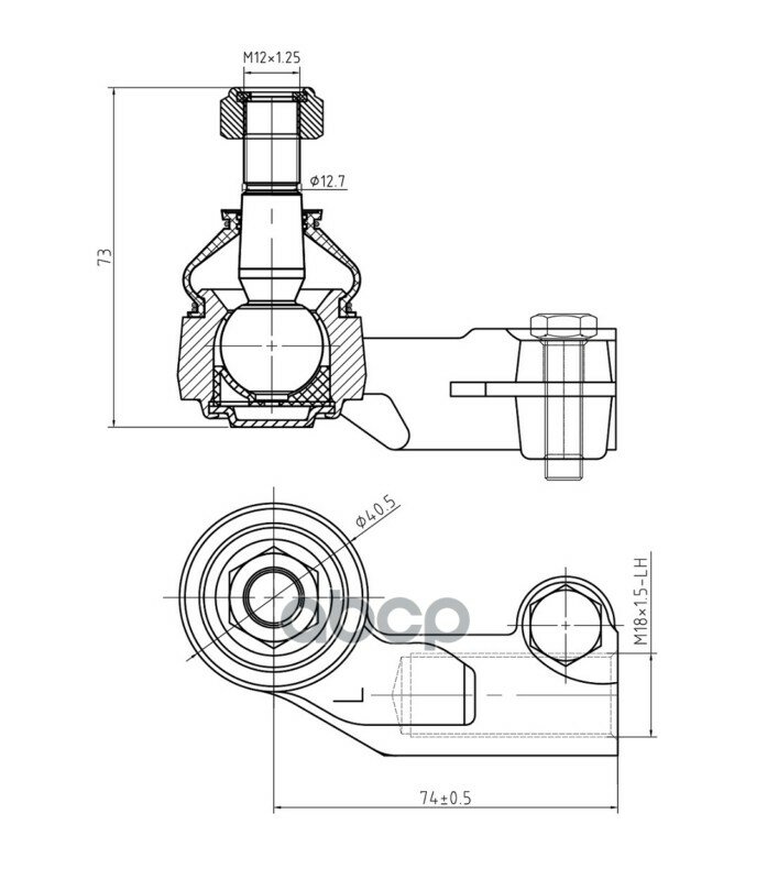 Наконечник рулевой тяги L LADA 2110 1995->/2111 1995->/2112 1995->/Priora 2008-> S&K арт. SKTE2123