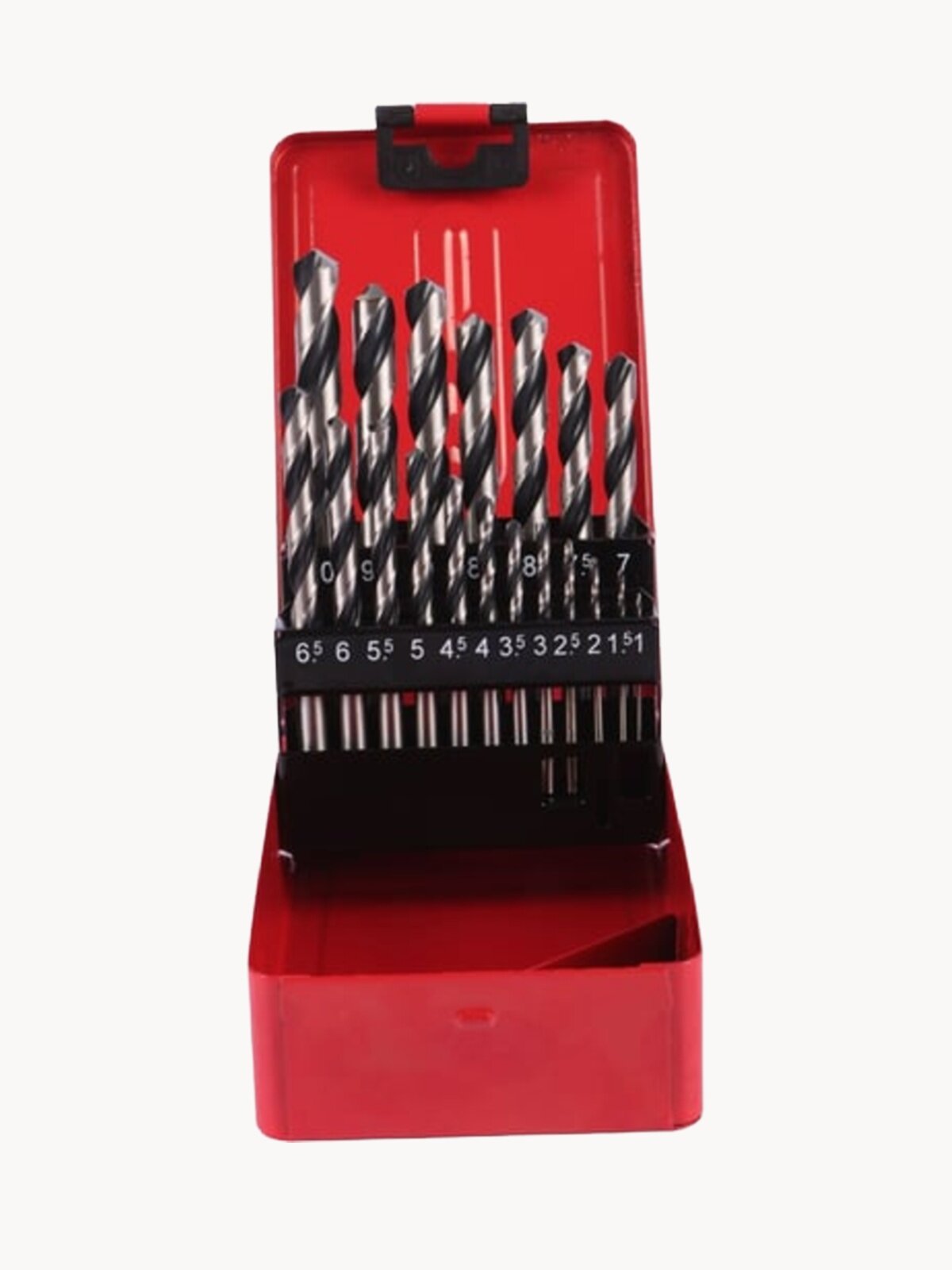 Сверла по металлу, набор сверл 19 шт HSS 1-10 мм, полированные DERZHI