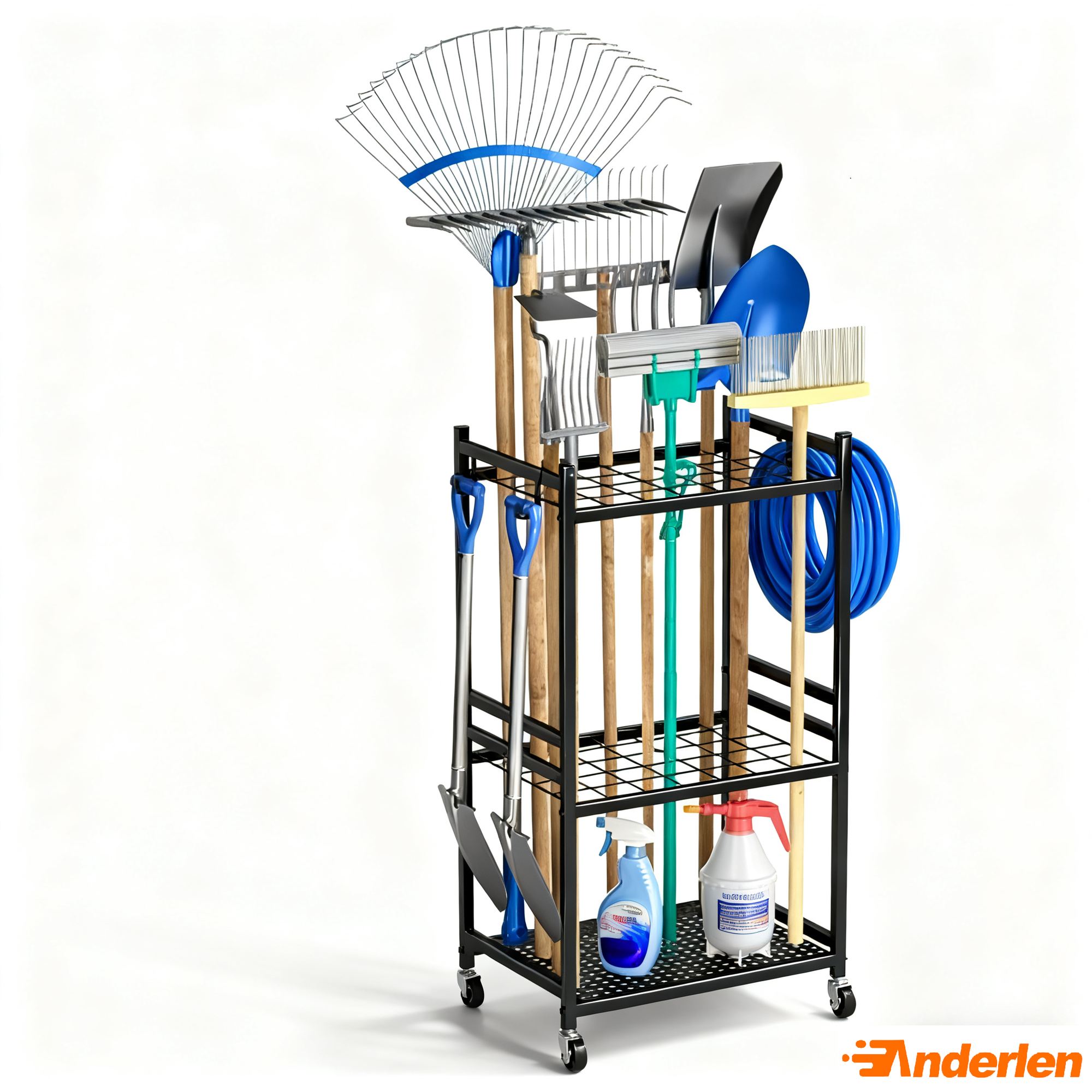 Держатель для хозяйственных инструментов, для лопат, граблей и садовых инструментов