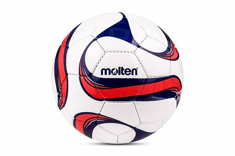 Мяч для футбола унисекс Molten размер 5 PVC ручной стежки, красный, спецификация S