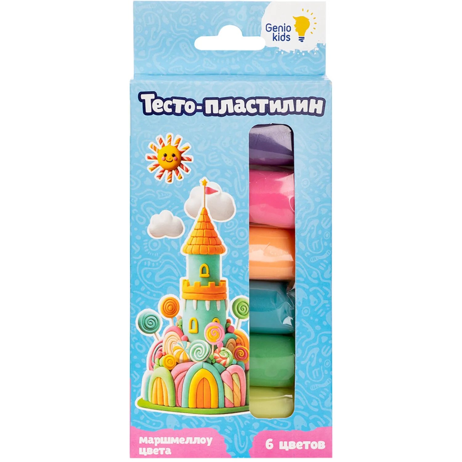 Набор для лепки детский 'Тесто-пластилин 6 цветов. Маршмеллоу цвета' TA1089V