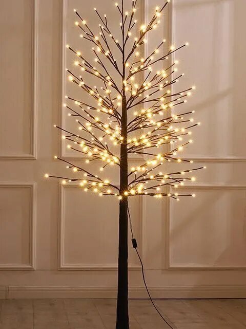 Светящаяся рождественская елка Светодиодное дерево 210 см, ПВХ, уличное