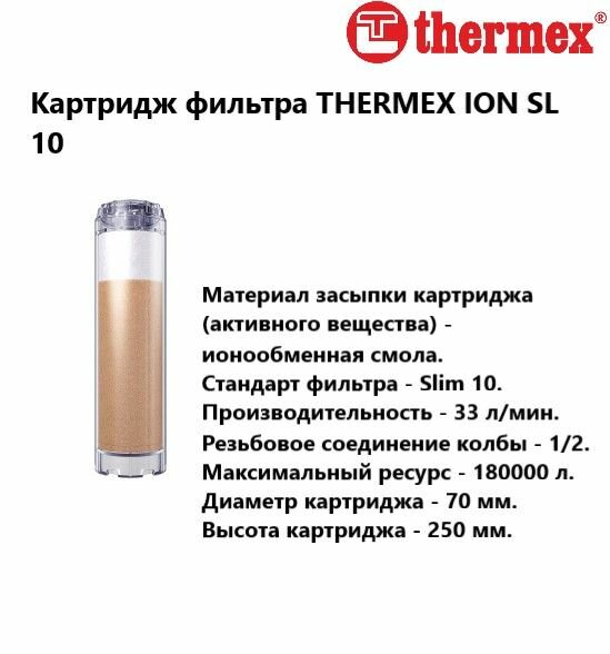 Картридж фильтра THERMEX ION SL 10