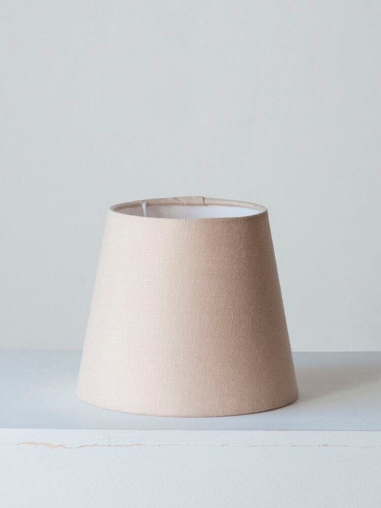 Абажур для настольной лампы, лён "Топленое молоко", конусный 170