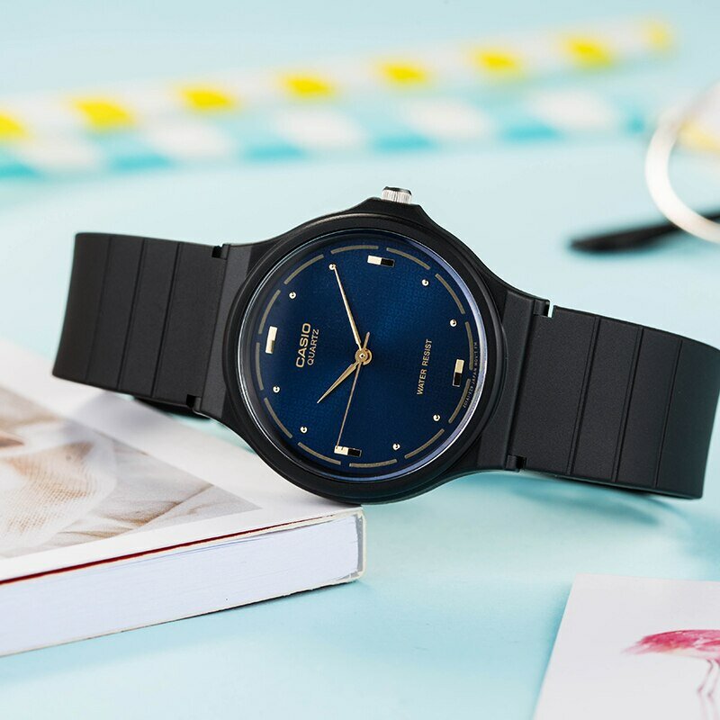Наручные часы CASIO, черный, синий — фото 1