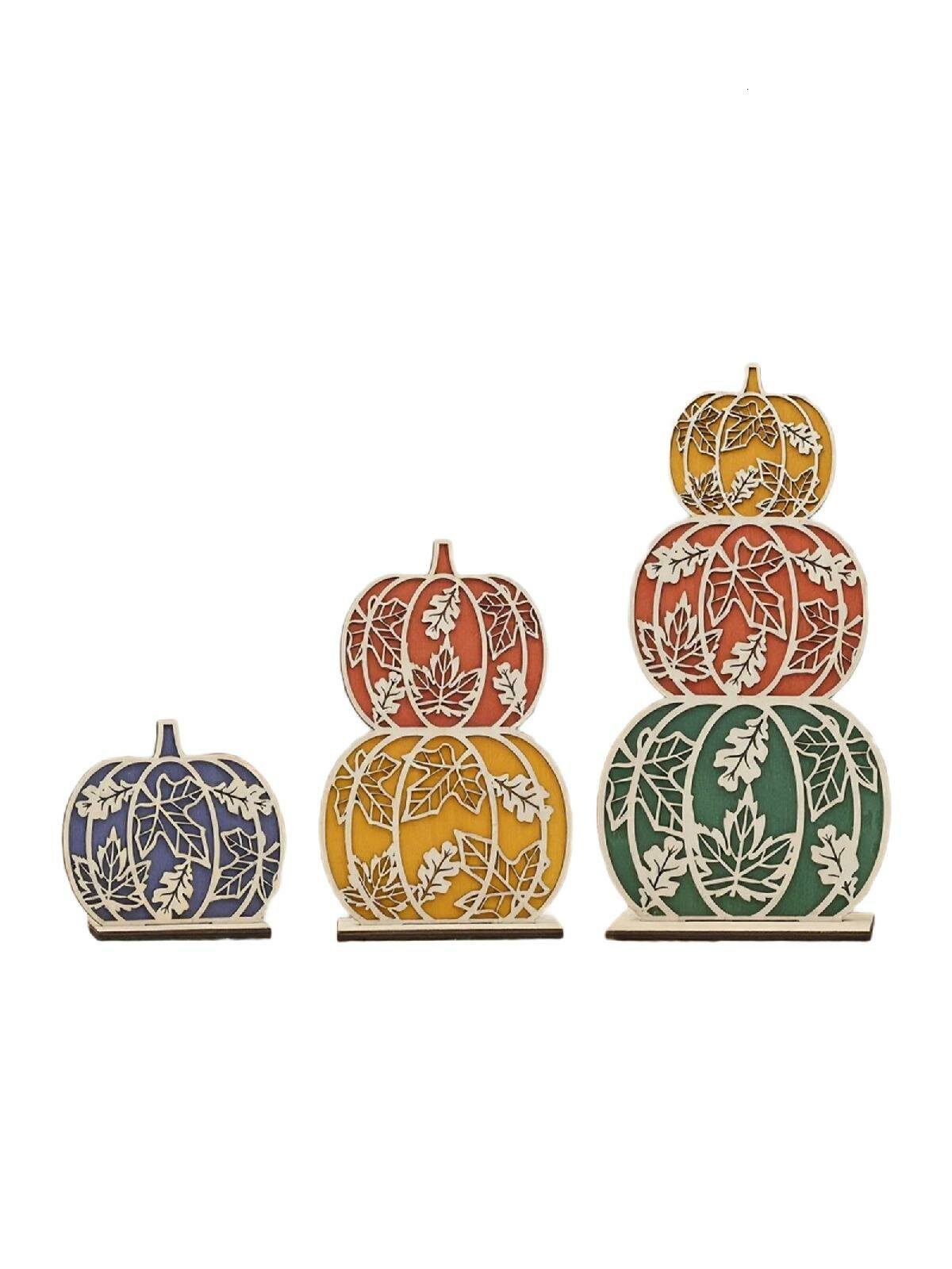 Осенняя деревянная табличка со светом Фермерский дом Декоры столешницы на День осеннего урожая Украшение рабочего стола из деревянного блока на День благодарения