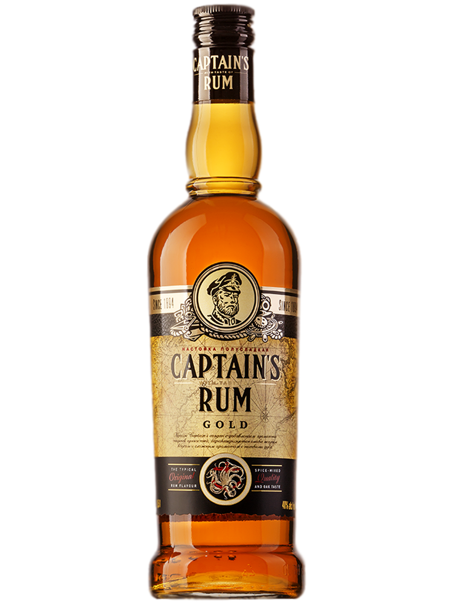 Настойка Captain's Rum Gold, таежные травы, 0,5 л, 40%, Россия