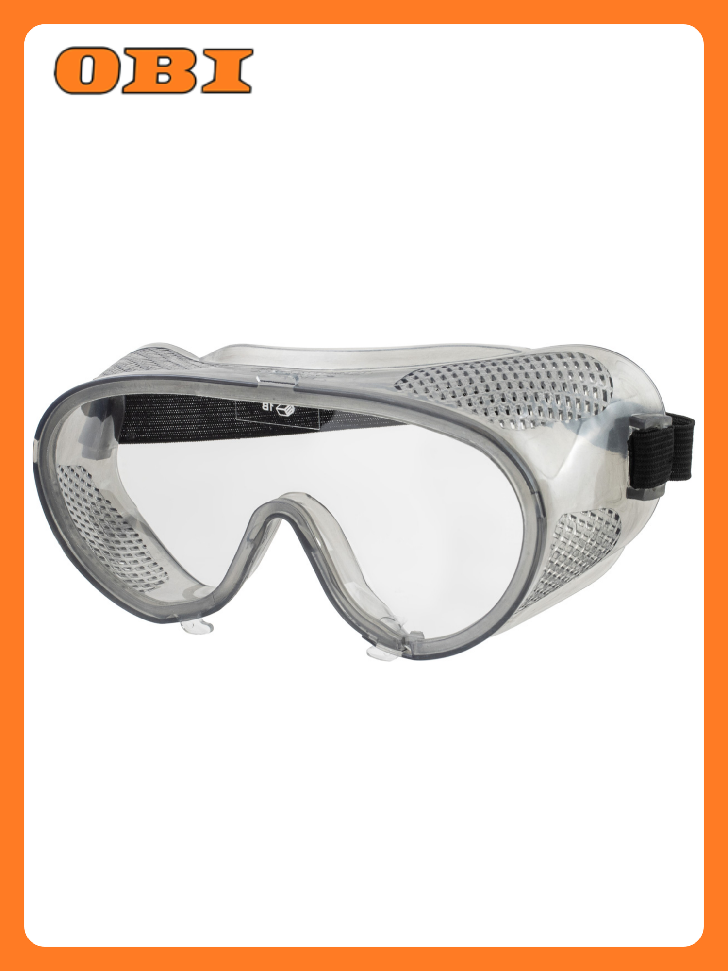 Очки защитные Еланпласт, закрытые, с прямой вентиляцией, регулировка дужек, бесцветные