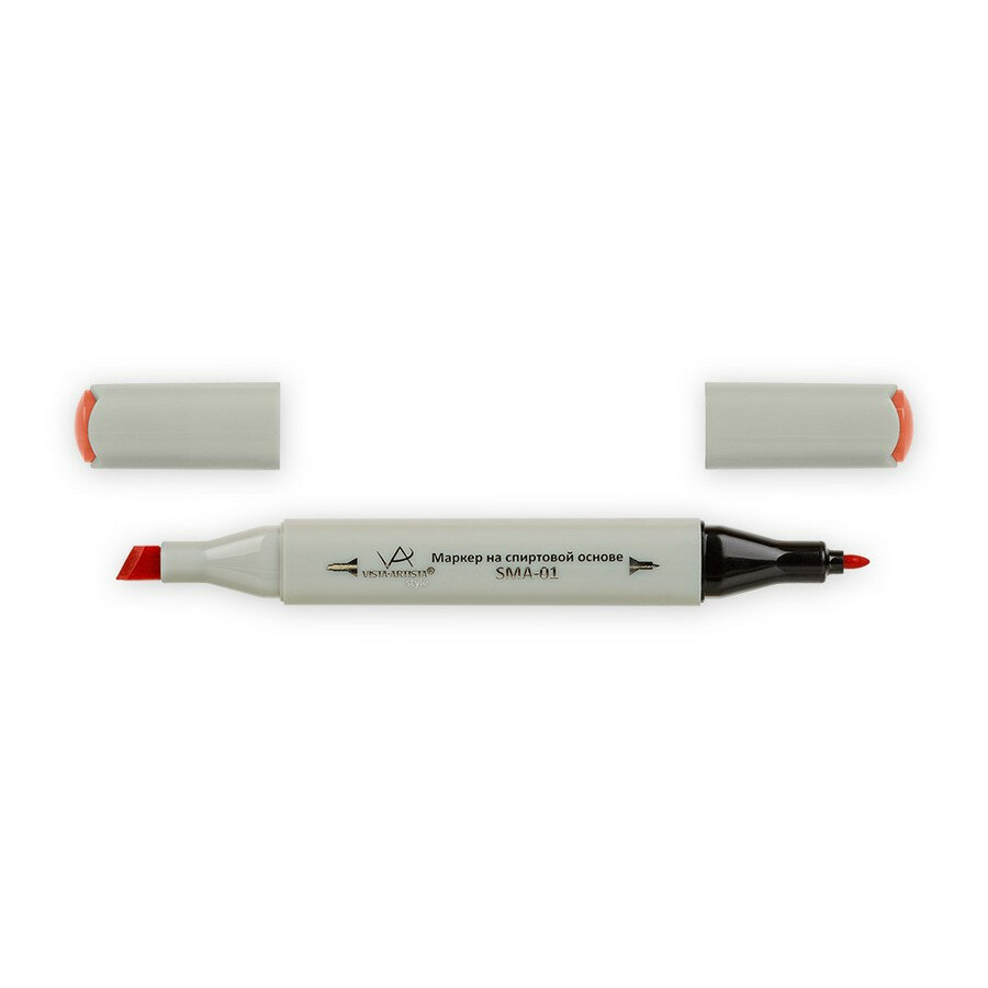 Маркер спиртовой VISTA-ARTISTA Style SMA-01, двухсторонний, цвет J204 красный апельсин (VISTA-ARTISTA SMA-01 J204)