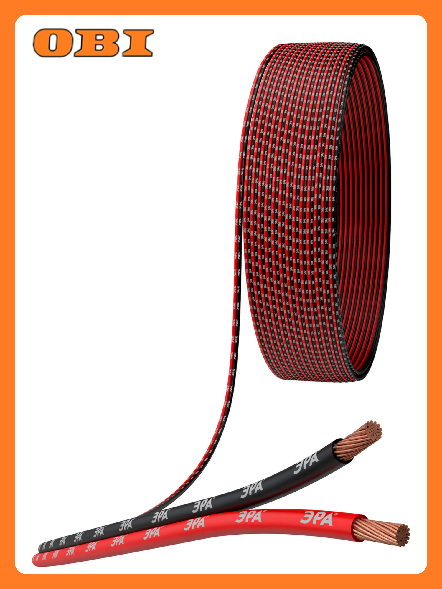 Акустический кабель ERA 2х1,5 мм2 красно-черный 100 м