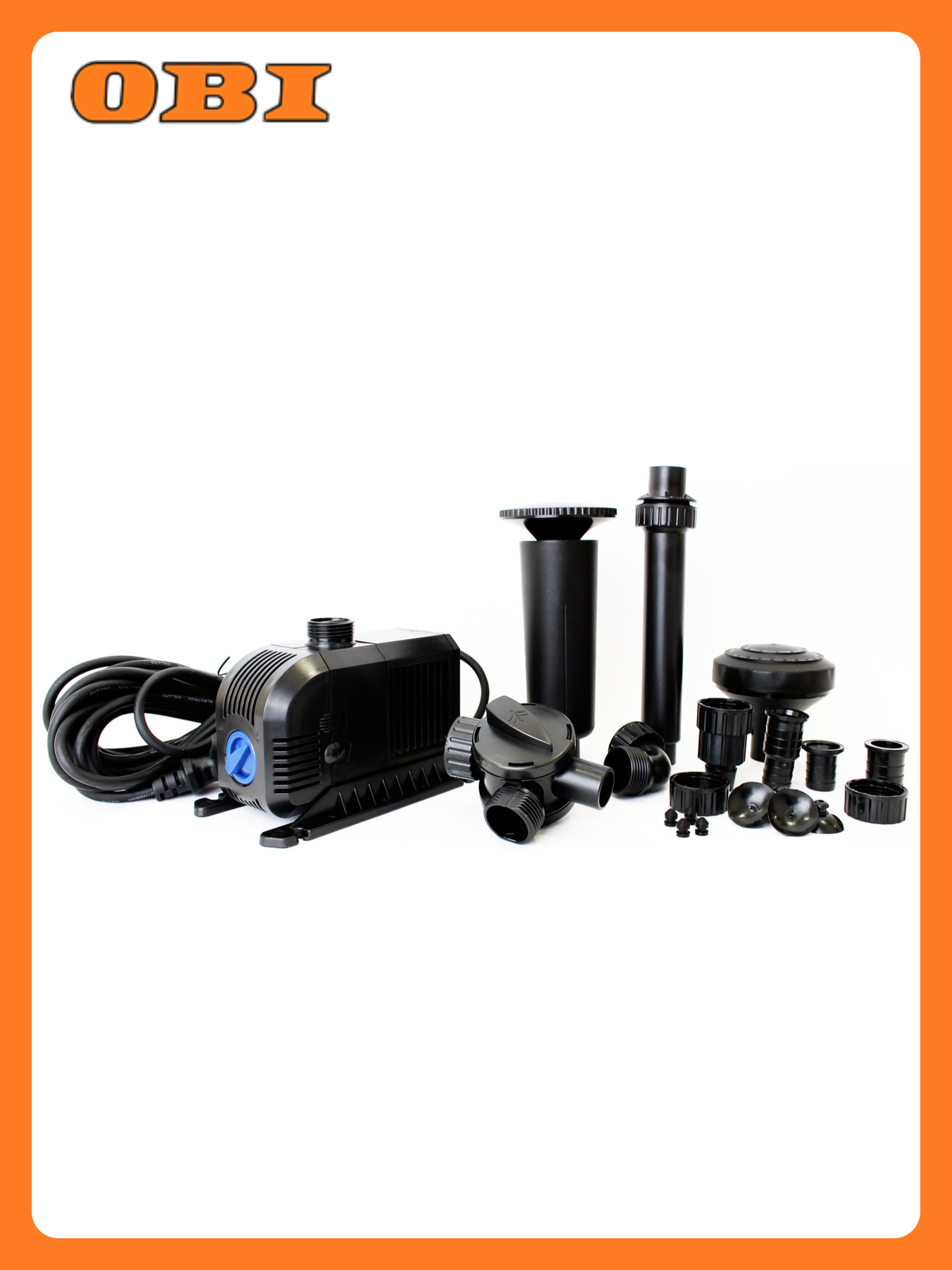 Насос фонтанный ECOTEC в комплекте с насадками 35 Вт 2000 л/ч Hmax 2 м