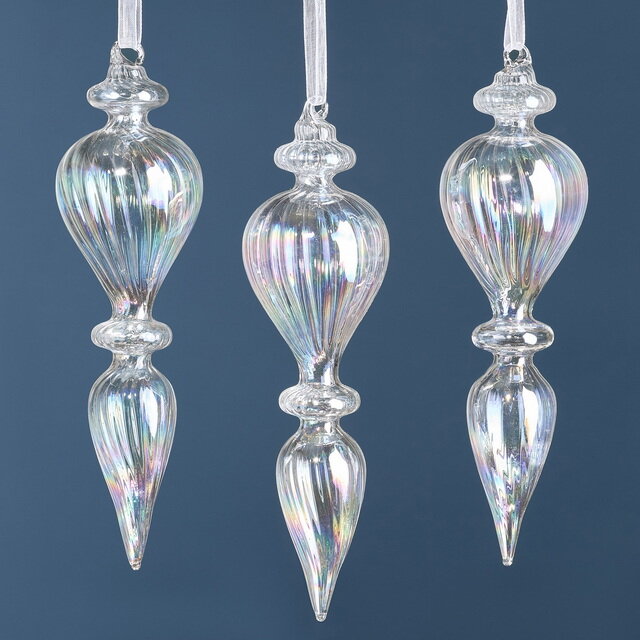 Елочные игрушки Fiume-Veneto: Barishano 17 см, 3 шт, стекло, Winter Deco, 5030064