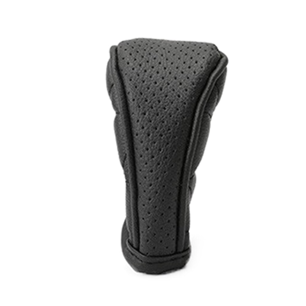 Защитный чехол для переключения передач автомобиля, кожаный чехол для коробки передач-черный